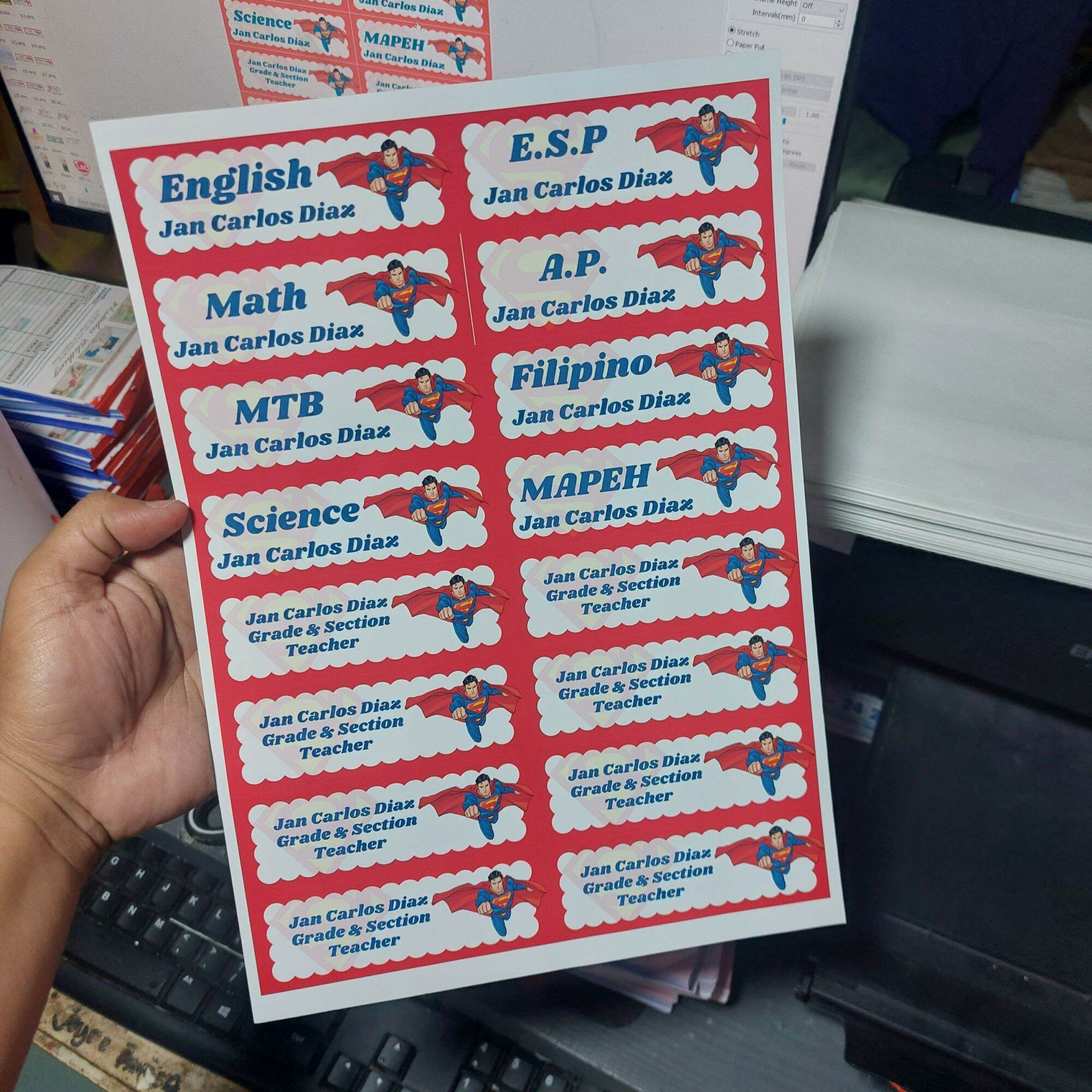 STICKERS FOR NOTEBOOKS AND BOOKS (CUSTOMIZED) | Lazada PH