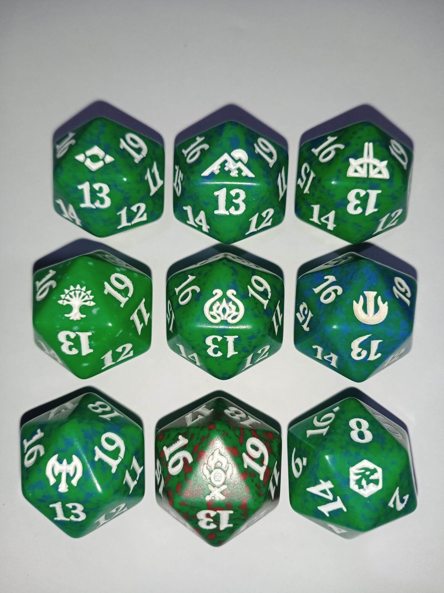Green MTG 20 Sided Dice Original Spindown Magic the Gathering D20 Life ...
