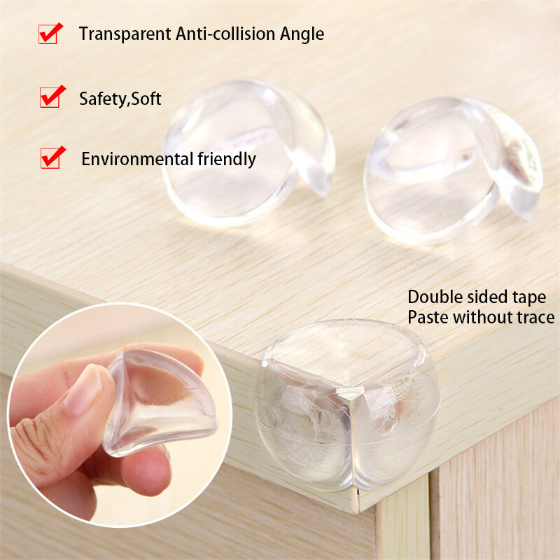 10PCS Transparent Anti Collision Angle PVC Pad Child Safety Corner ...