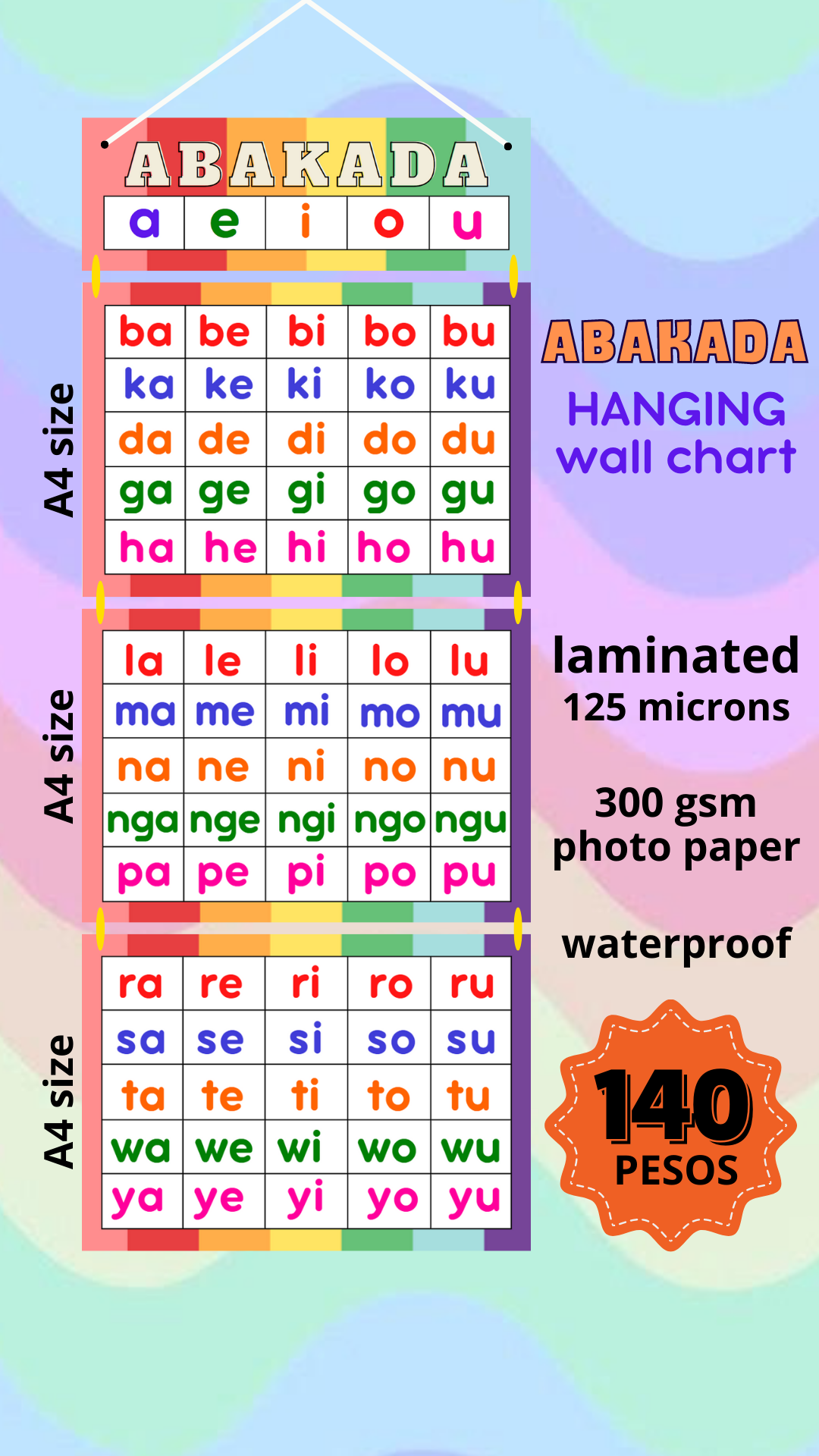 ABAKADA Hanging Chart | Lazada PH