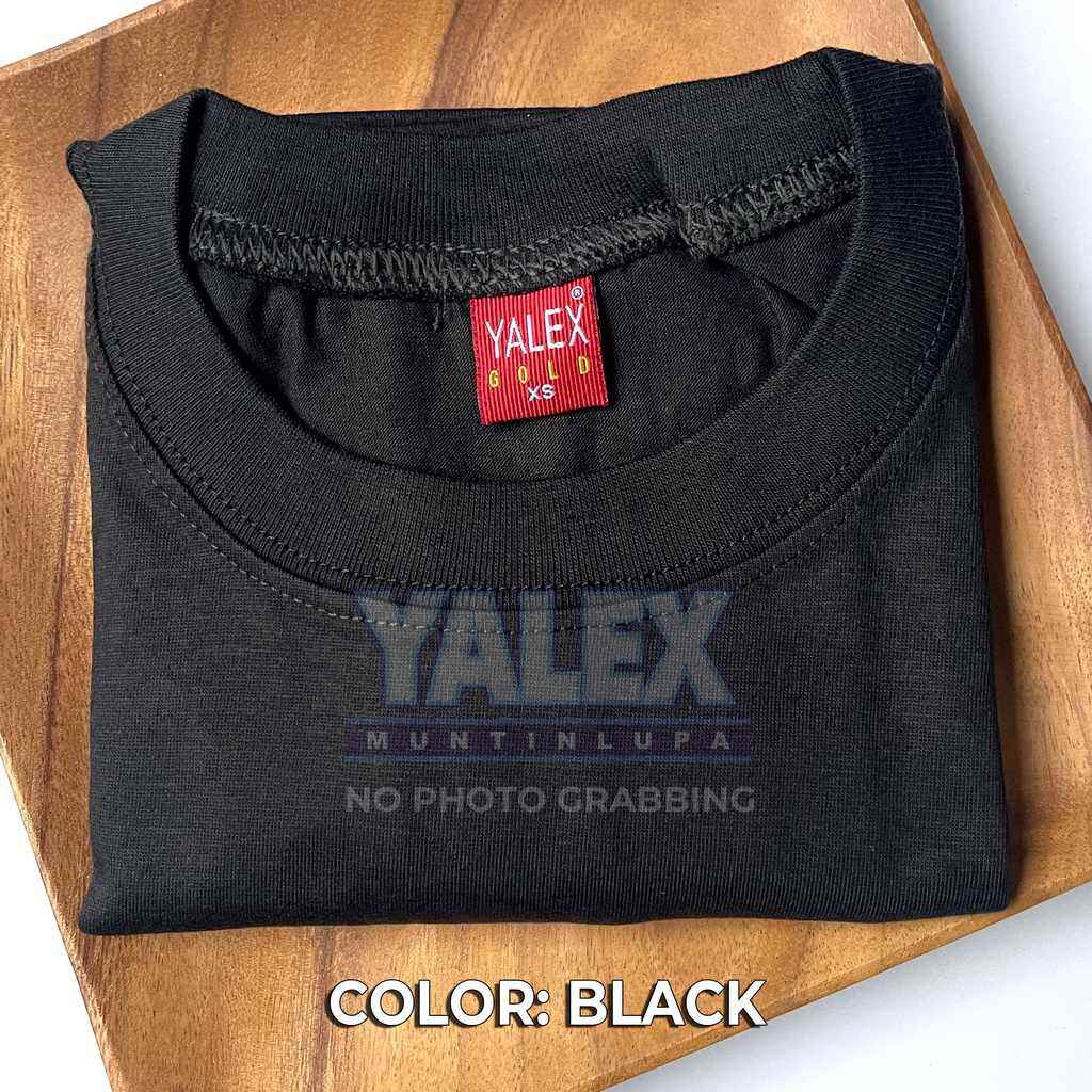 (GOLD LABEL) YALEX PLAIN T-SHIRT COLORED BLACK | Lazada PH