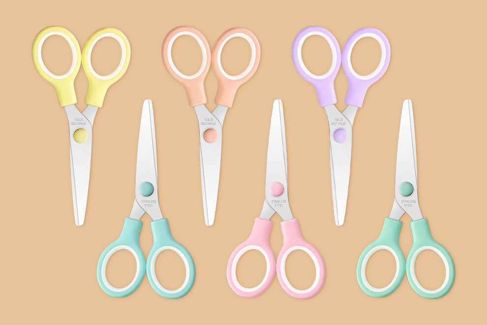YAMIGO Assorted Color Scissor DIY Scissors Macaron Safety Cutters 13Cm ...