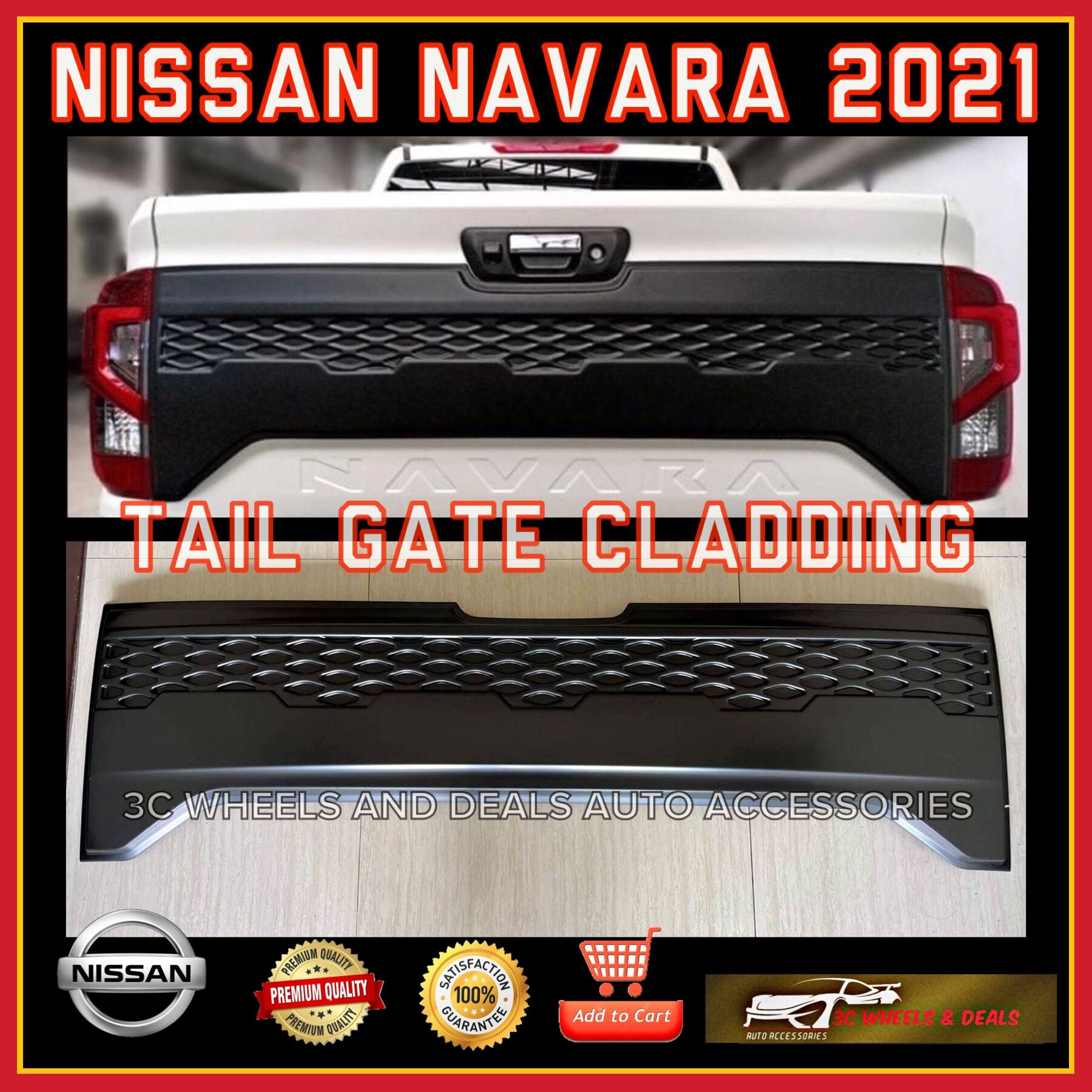 NISSAN NAVARA 2021 TAIL GATE CLADDING | Lazada PH