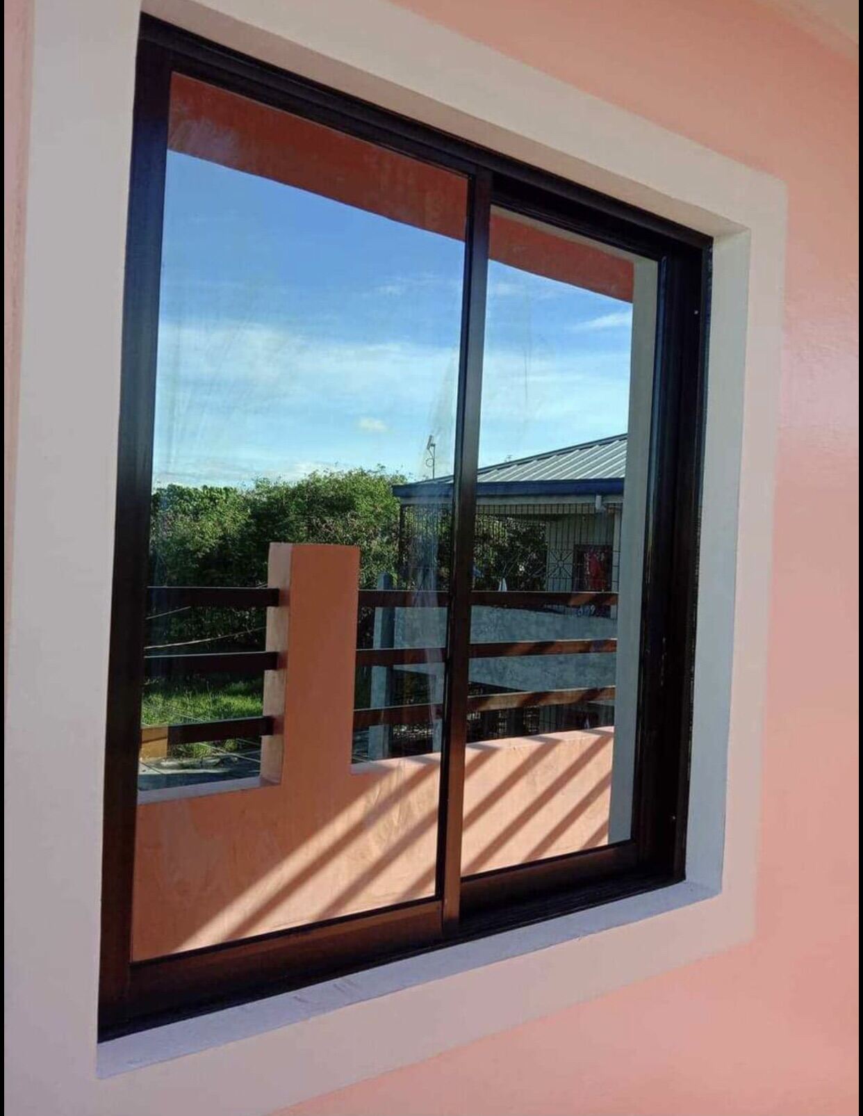 H-105cm x 130cm-W Aluminum Sliding Window Reflective Glass with screen ...