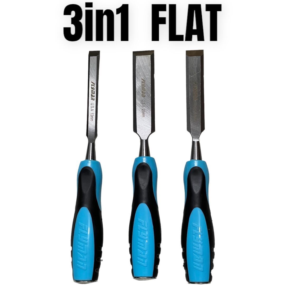 Wood Carving Chisel (PAET) High Quality 3 IN 1 FLYMAN ORIGINAL USA 13mm ...