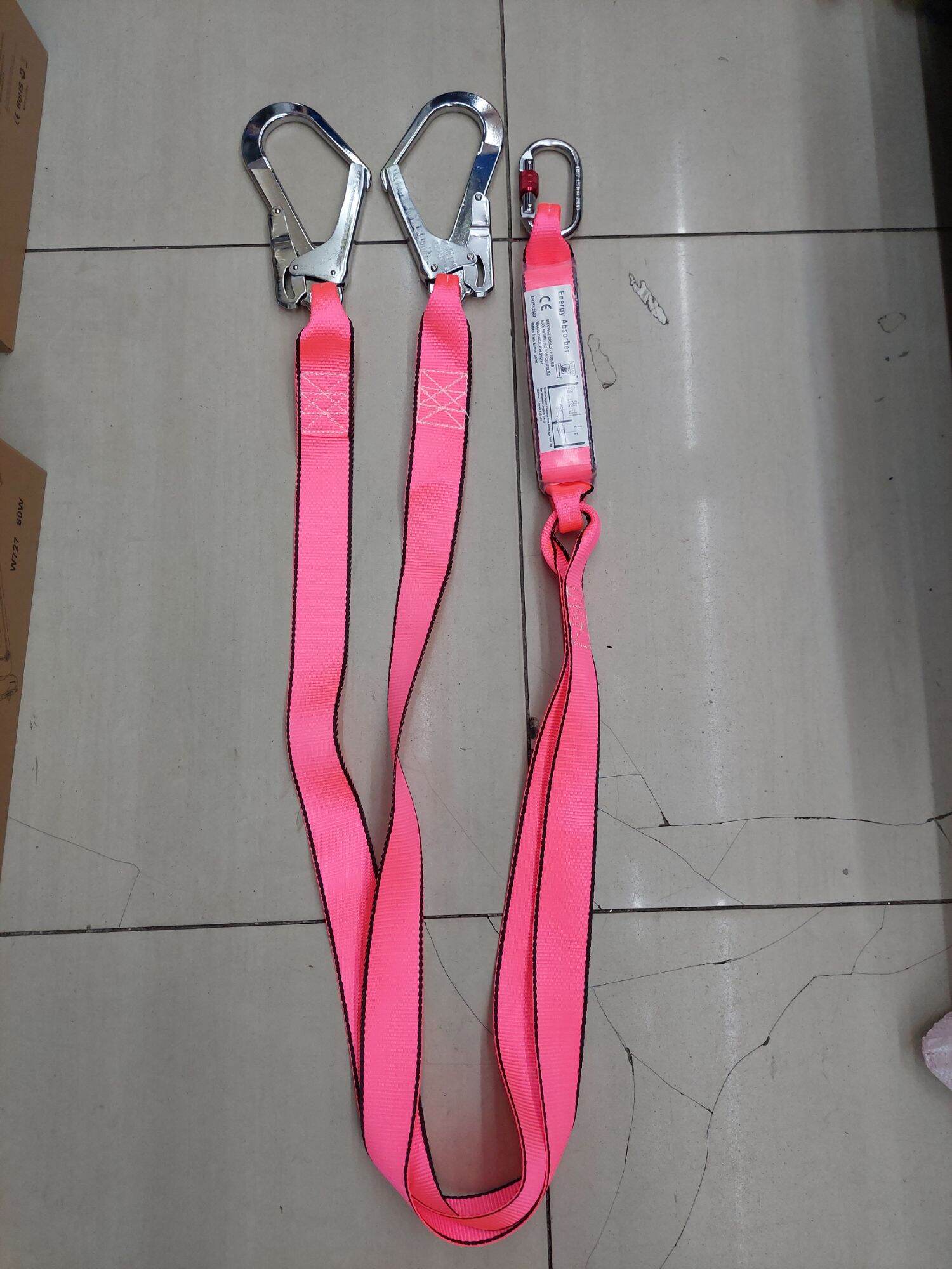 FULL BODY HARNESS AND DOUBLE WEBBING LANYARD WITH SHOCK ABSORBER ...