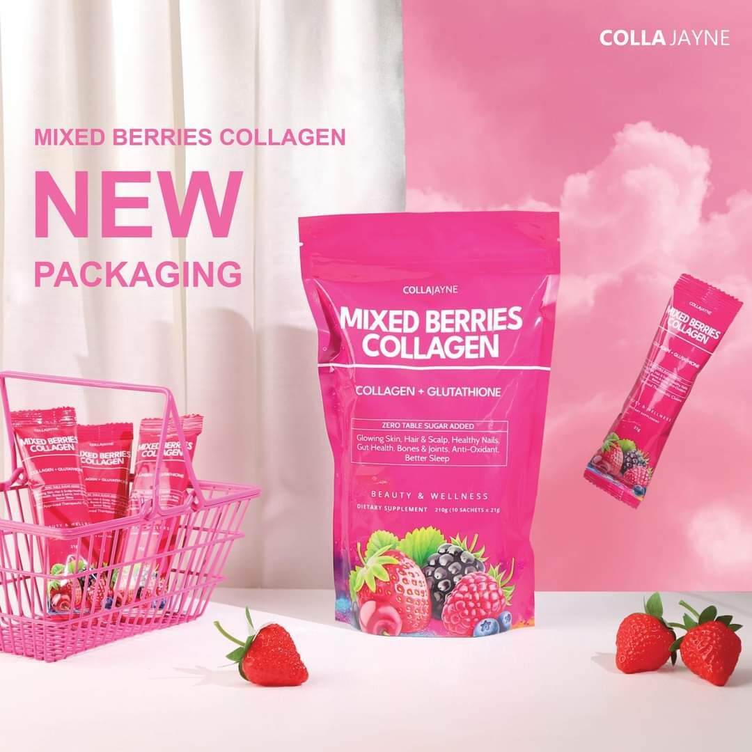 NEW PACKAGING On hand COLLAJAYNE (GLUTATHIONE + COLLAGEN Mix Berries ...