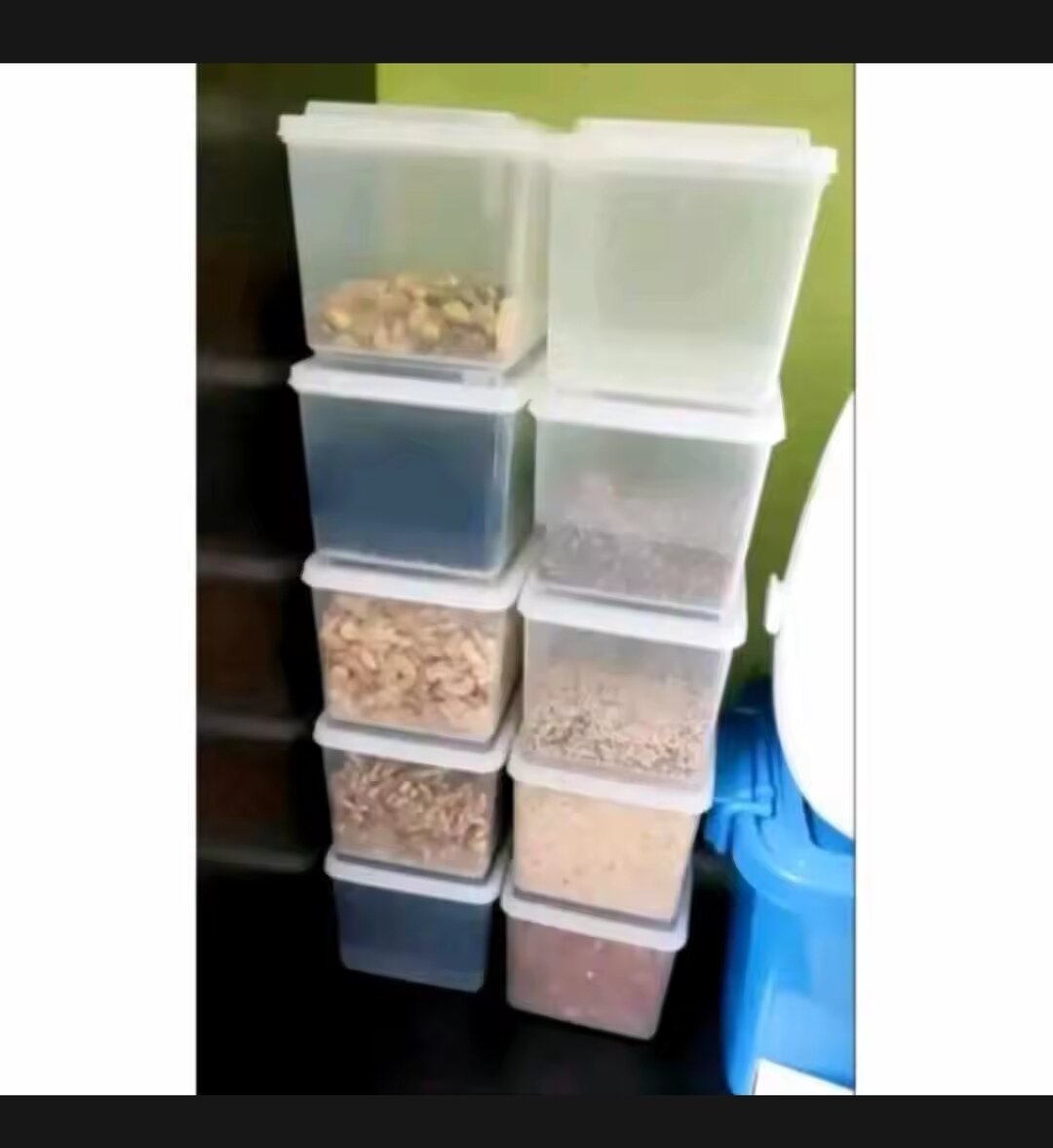 3 PCS CLEAR FOOD PLASTIC STORAGE CONTAINER MILK TEA POWDER CEREAL HALO ...