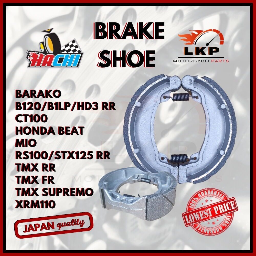 HACHI BRAKE SHOE CT100 / XRM 110 / TMX RR / MIO / RS100/STX125 RR ...