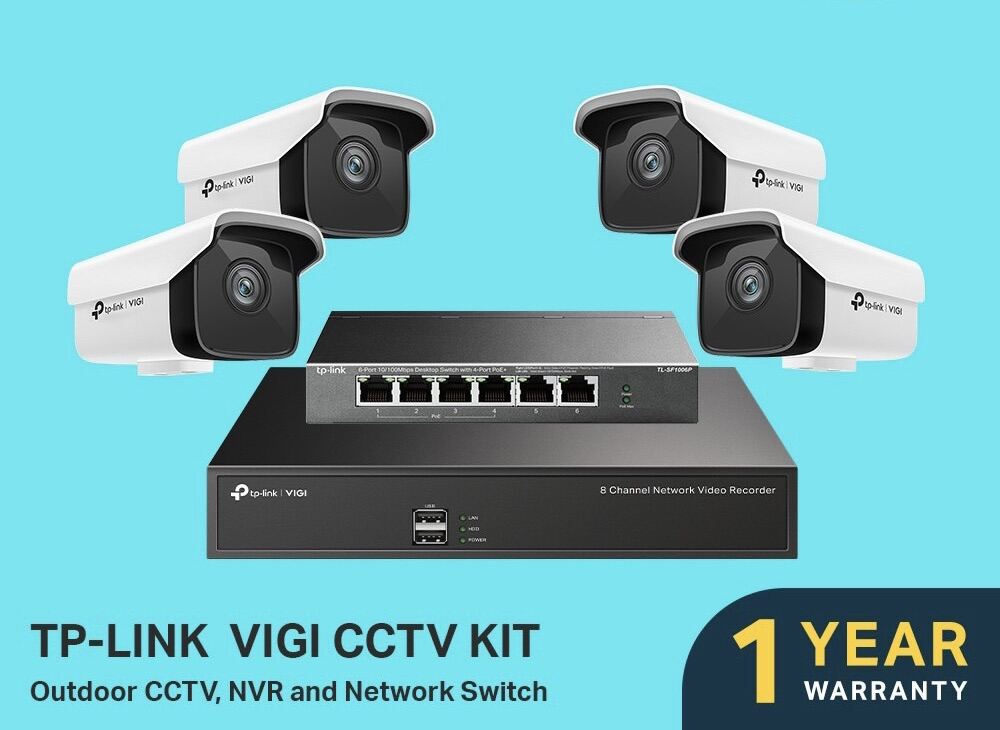 TP-Link VIGI All- In- One 4-Channel Security System CCTV POE Camera | Lazada PH