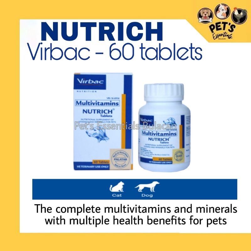 NUTRICH VIRBAC MULTIVITAMINS-60 tablets | Lazada PH NUTRICH VIRBAC MULTIVITAMINS-60 tablets | Lazada PH