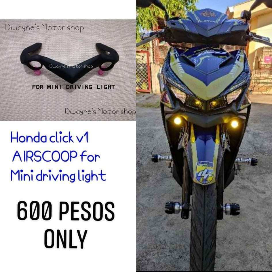 AIRSCOOP FOR HONDA CLICK V1(MINI DRIVING LIGHT) | Lazada PH