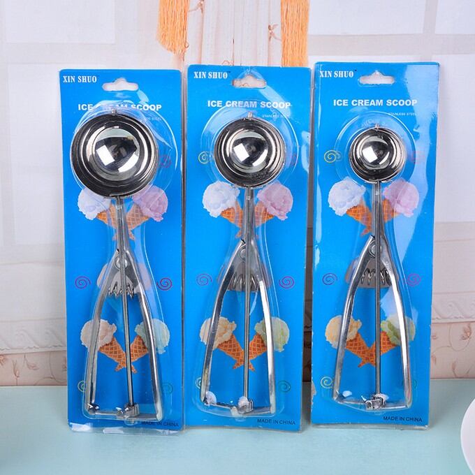 Stainless Steel Hard Ice Cream Spoon Fruit Ball Digger Snow Ice Cream ...