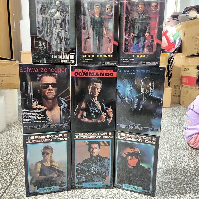 NECA Terminator 2 Judgment Day T800 Sarah Connor T-800 T-1000 Arnold ...