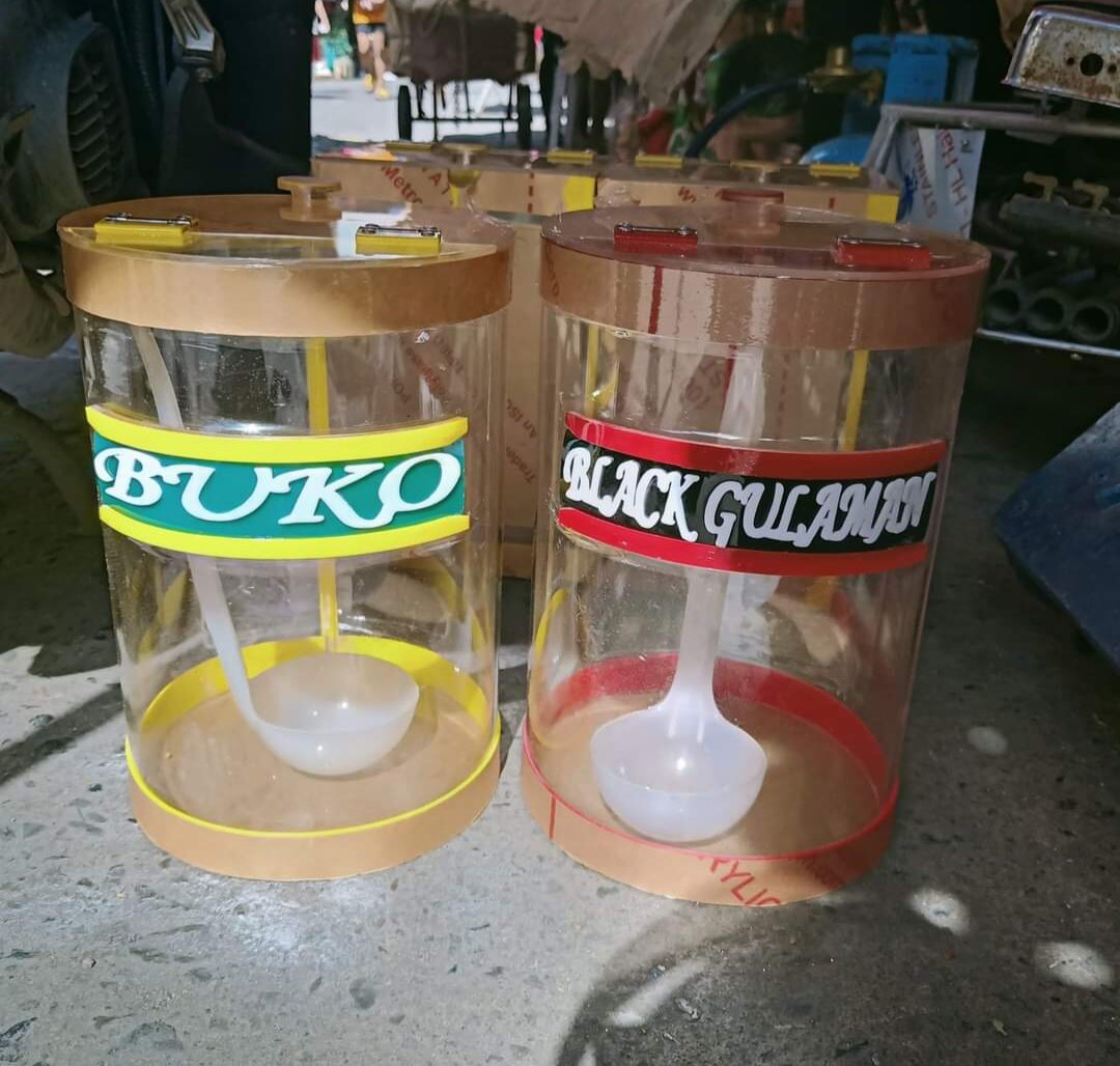 8Liters Round Acrylic Juice Container With Free Sandok And Signage ...