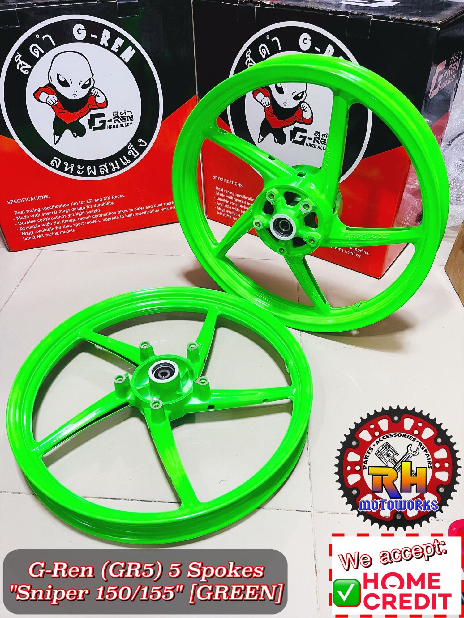 GRen Mags for Sniper 150/155 (GR5) 5 Spokes | Lazada PH