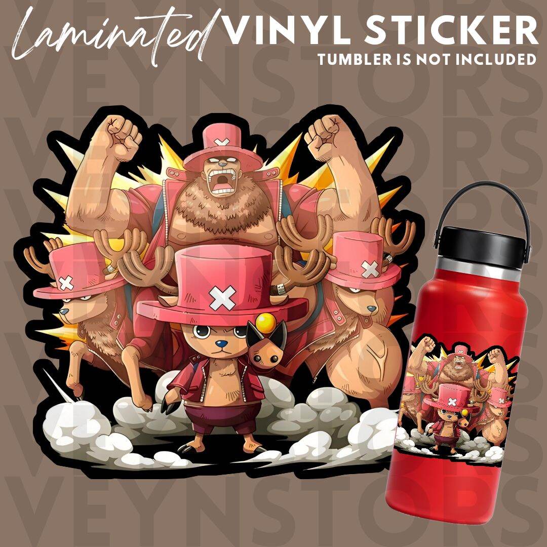 ONE PIECE TONY TONY CHOPPER TRANSFORMATION LAMINATED VINYL STICKER ...