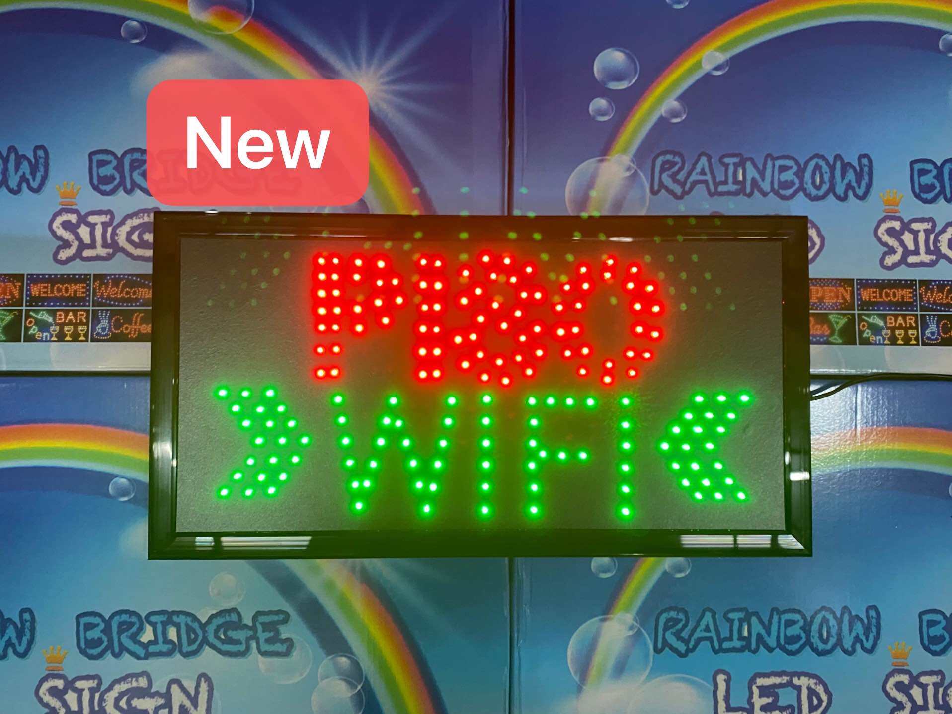PISO WIFI - RAINBOW BRIDGE LED SIGNAGE (New-Small-Large) #SIZE: W48cm ...