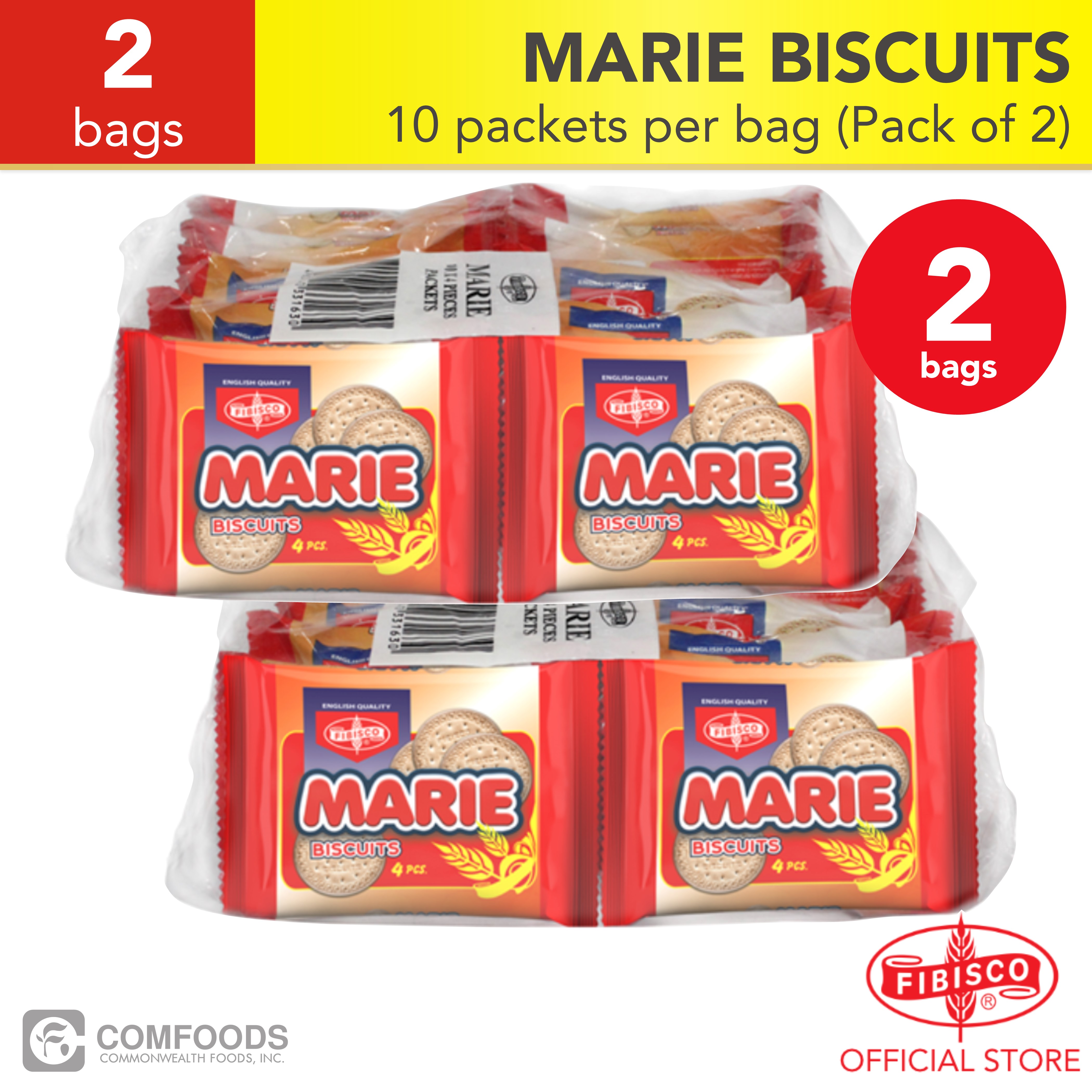 FIBISCO MARIE Biscuits 25g x 10 Packets | Lazada PH
