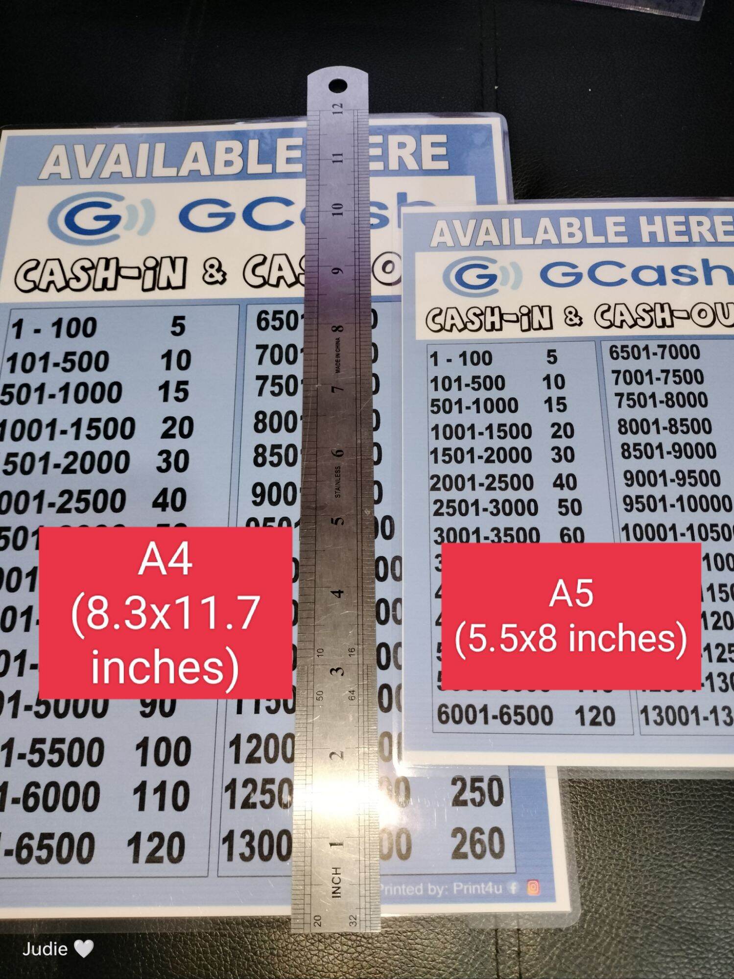 Gcash rate fee Laminated waterproof | Lazada PH