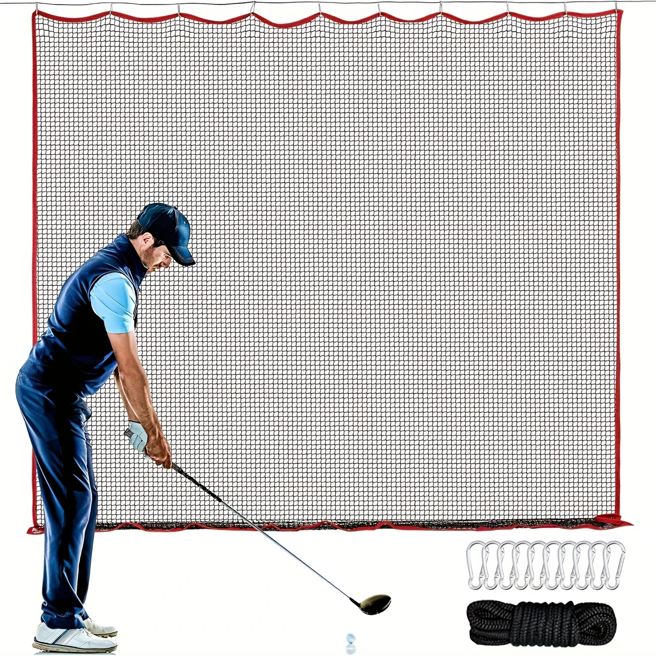 Golf Netting, 10x10 Ft Golf Practice Net and Sports Netting, High ...