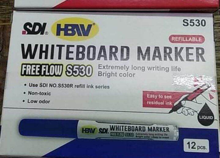 HBW WHITE BOARD MARKER, 12PIECES per box or piece / HBW INk | Lazada