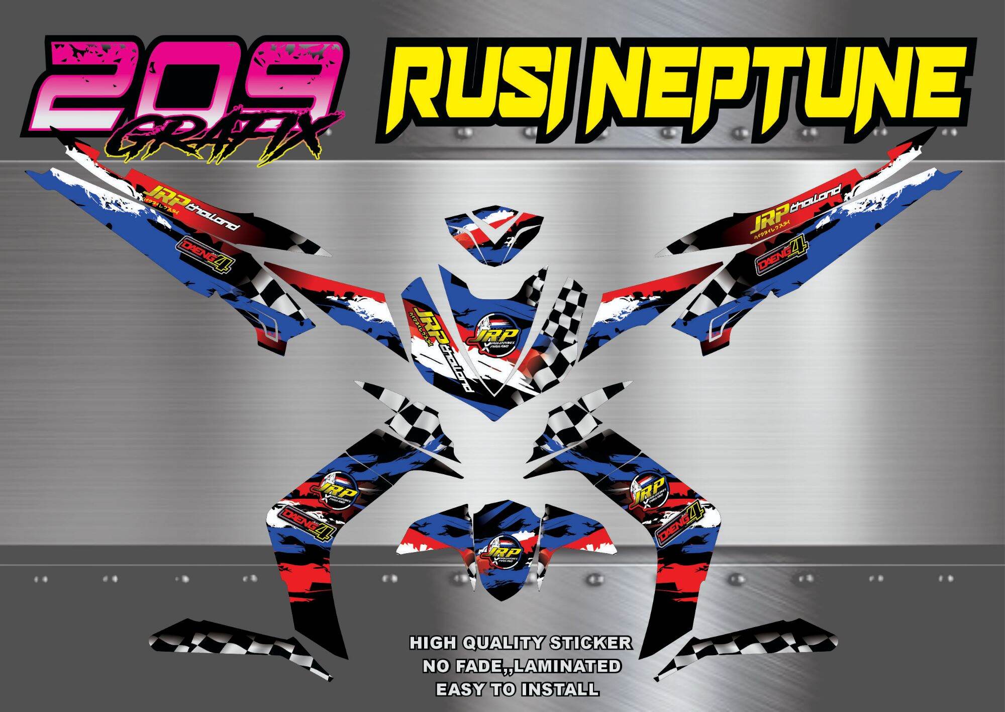 RUSI NEPTUNE FULL BODY DECALS | Lazada PH