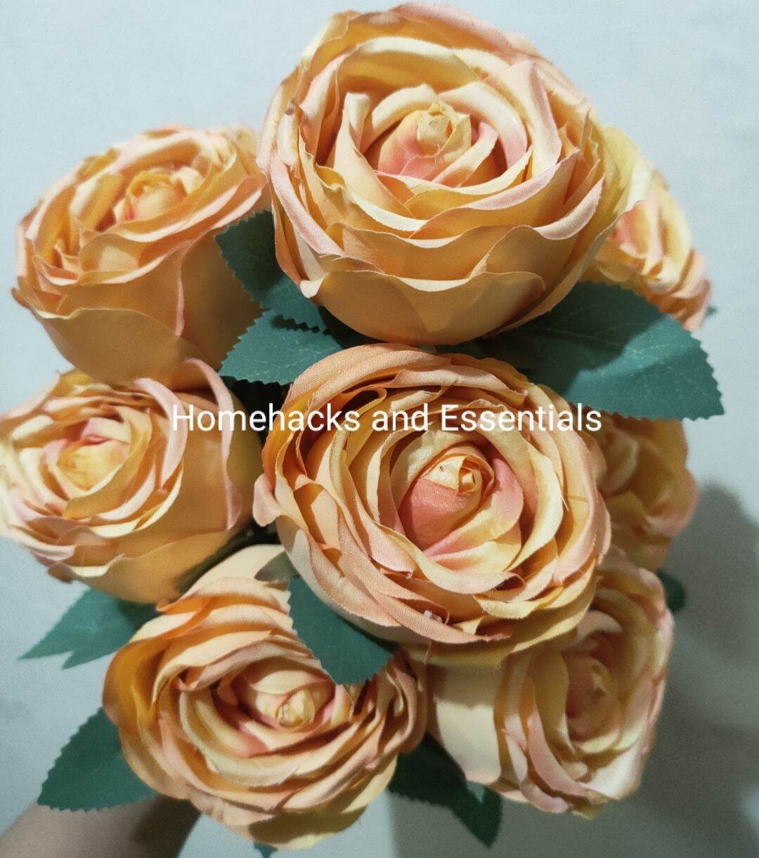 9-Piece Artificial roses White Red Light Pink Burgundy Dusty Blue Coral ...