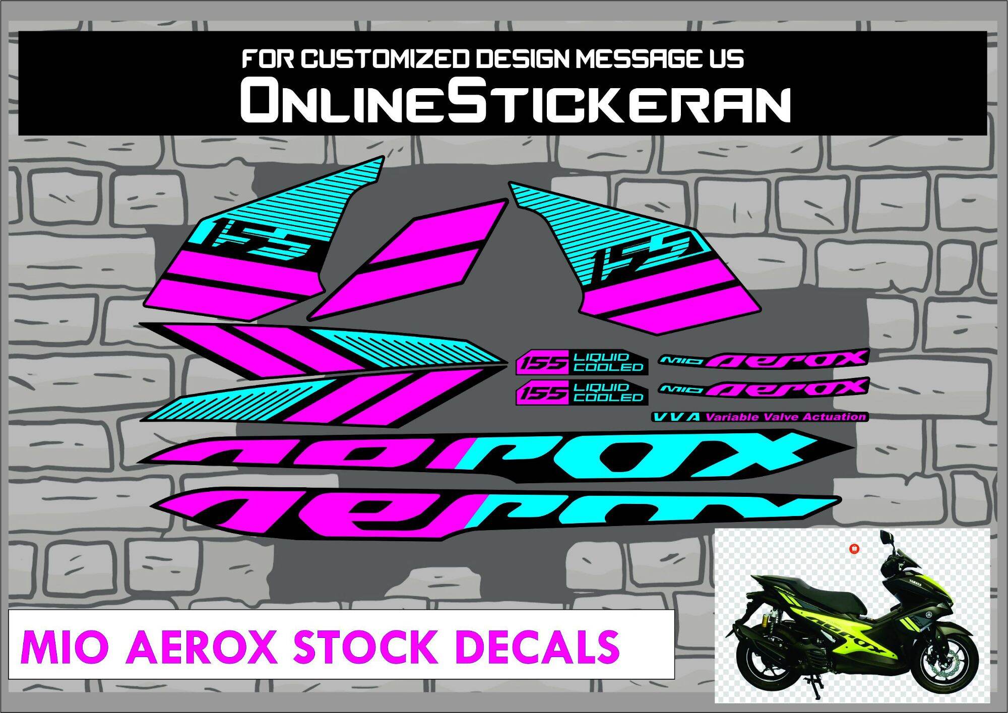 Yamaha Aerox 155 Decals | Lazada PH
