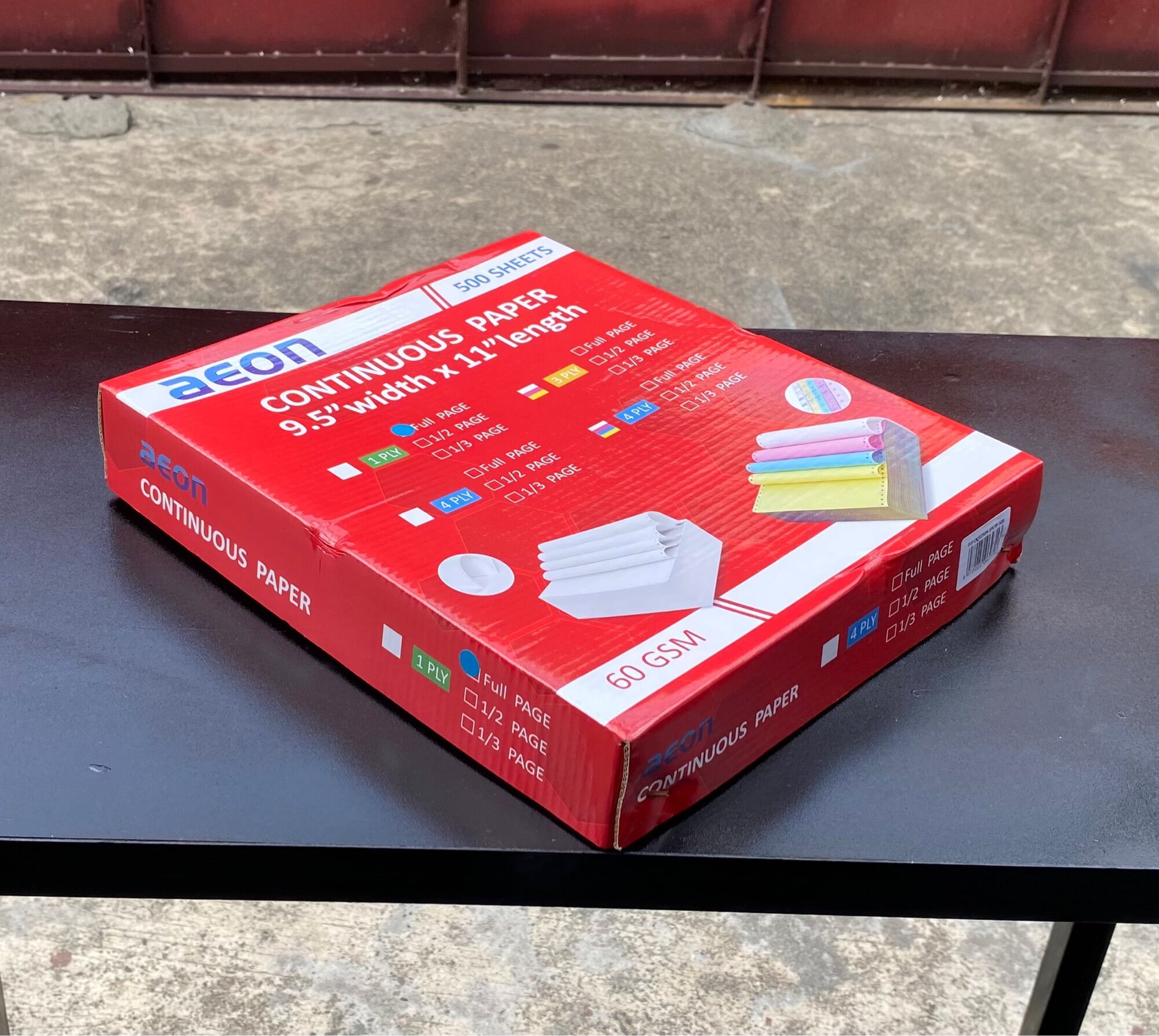 AEON 1Ply Carbonless Continuous Paper Whole Page 500Sheets 500Sets 9 ...