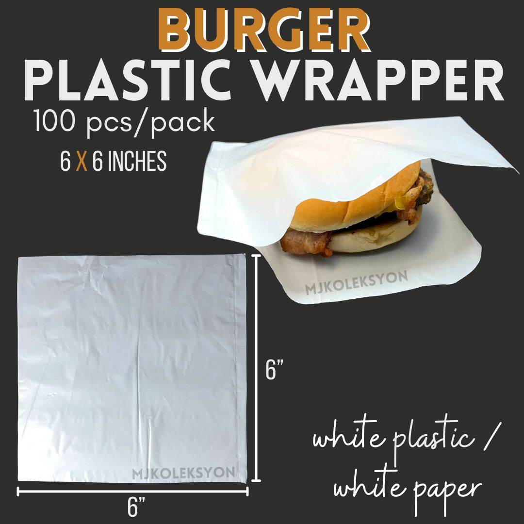 Burger Plastic Wrapper 100pcs Hotdog Sandwich Wrapper Siopao Wrapper