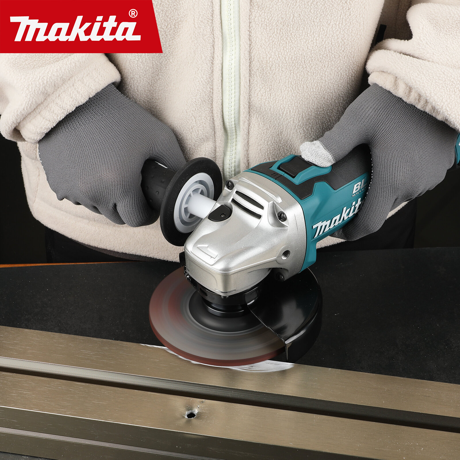 Makita DGA504 18V 6.0Ah 125mm brushless lithium battery with multiple ...