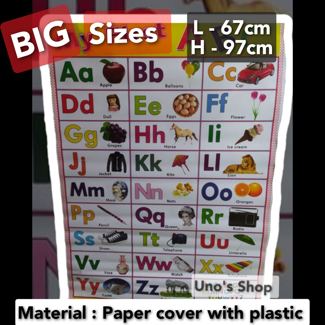 Educational and learning Chart ( length 67 X height 97cm) | Lazada PH