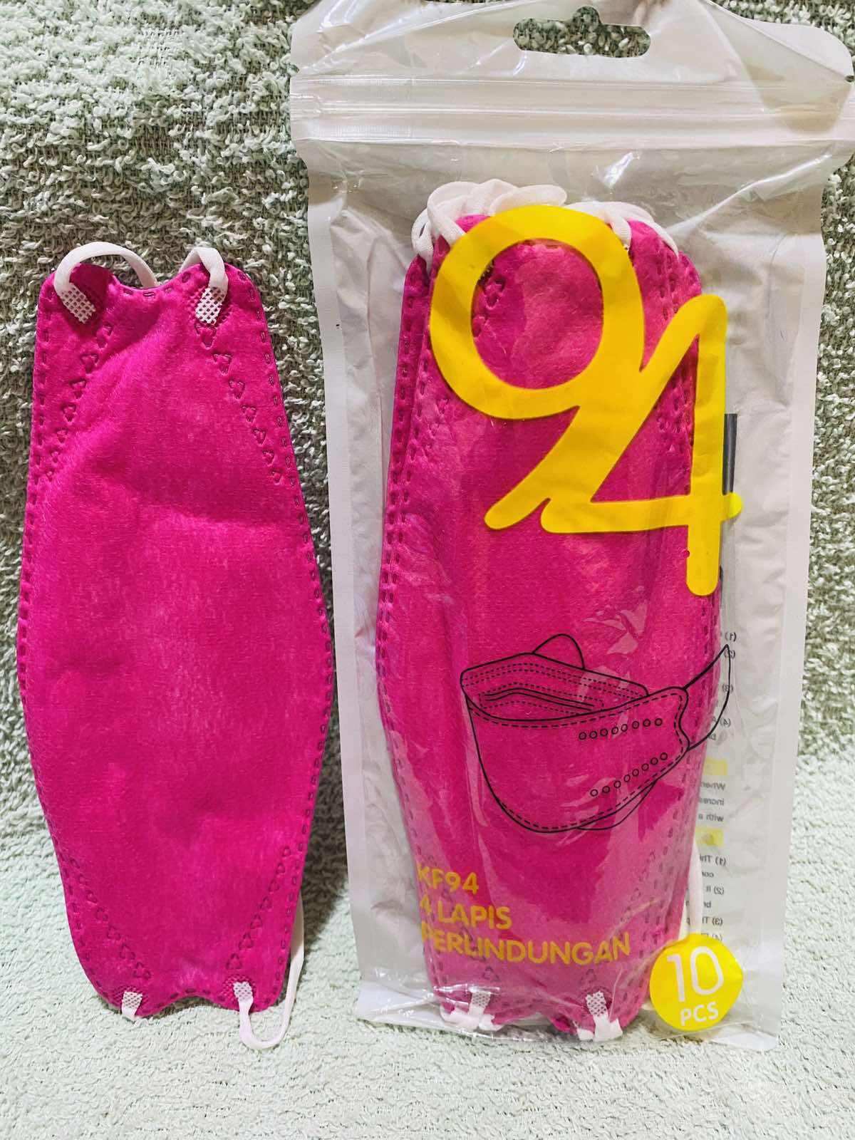 FUSCHIA PINK KF94 Lucky Mask 10 pcs per Pack | Lazada PH