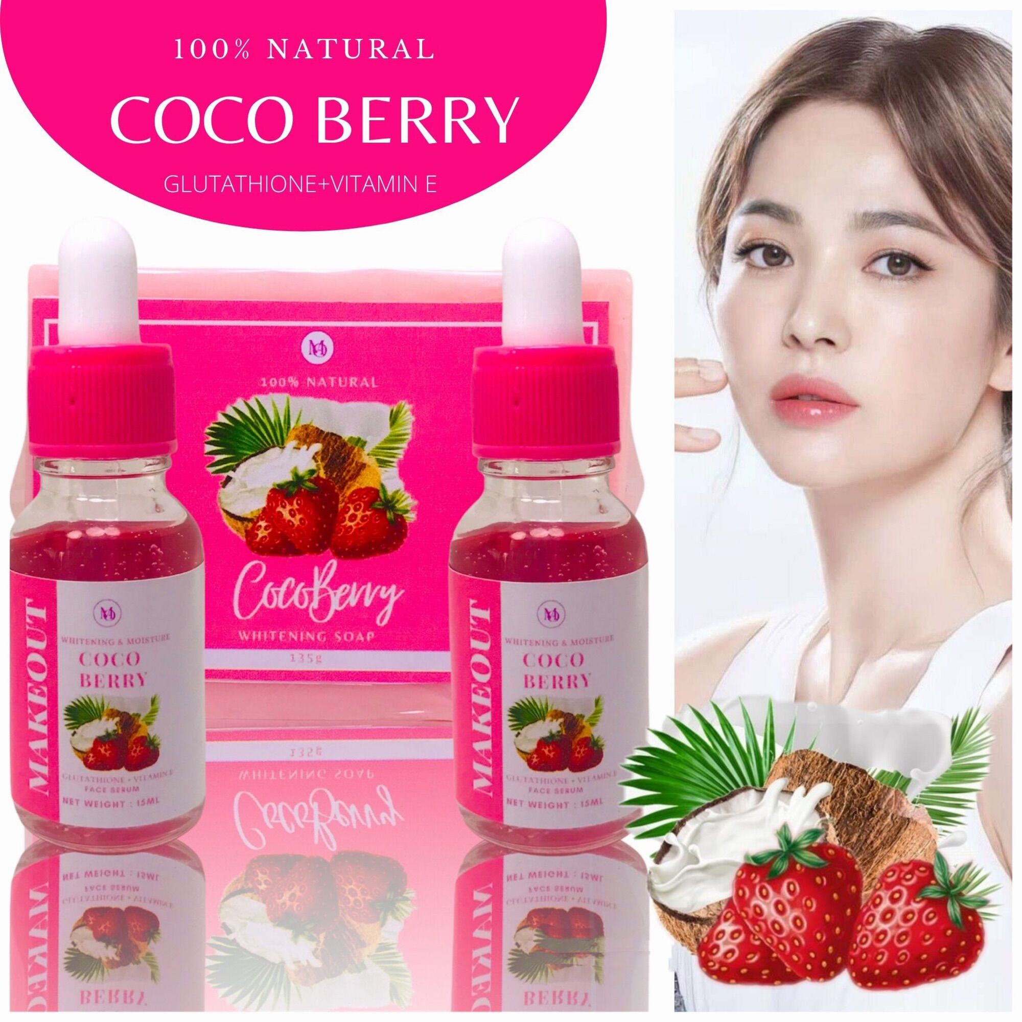 Cocoberry Glass Skin Soap with Serum Whitening Set | Lazada PH