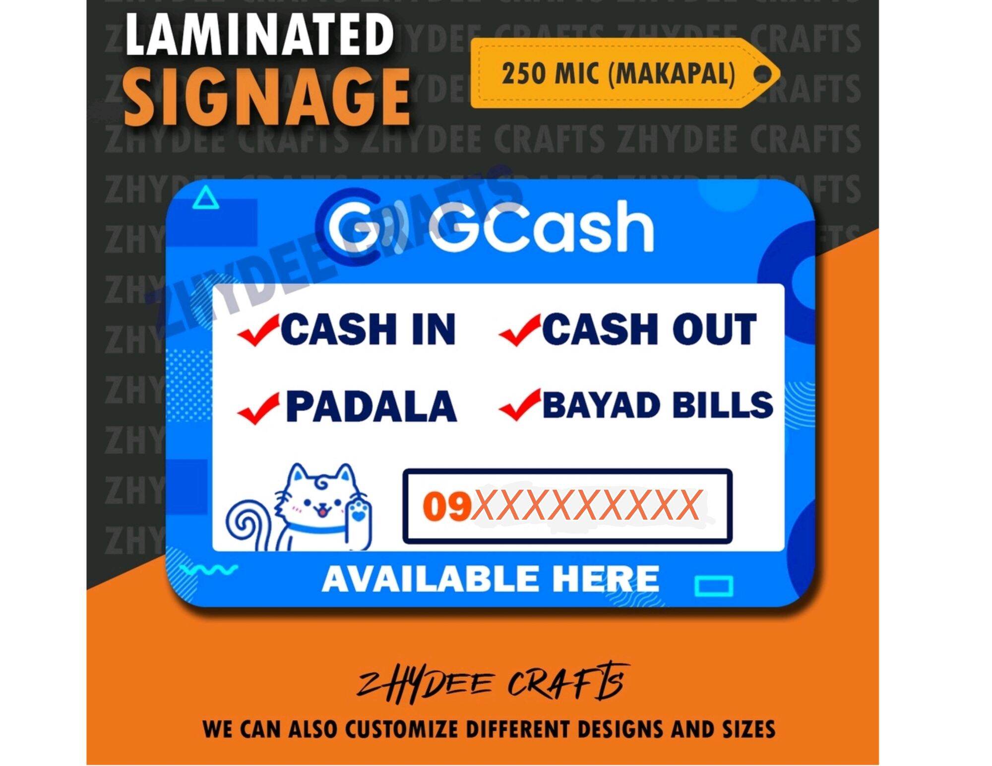 Cash In/Cash Out Laminated Signage (Customized) | Lazada PH