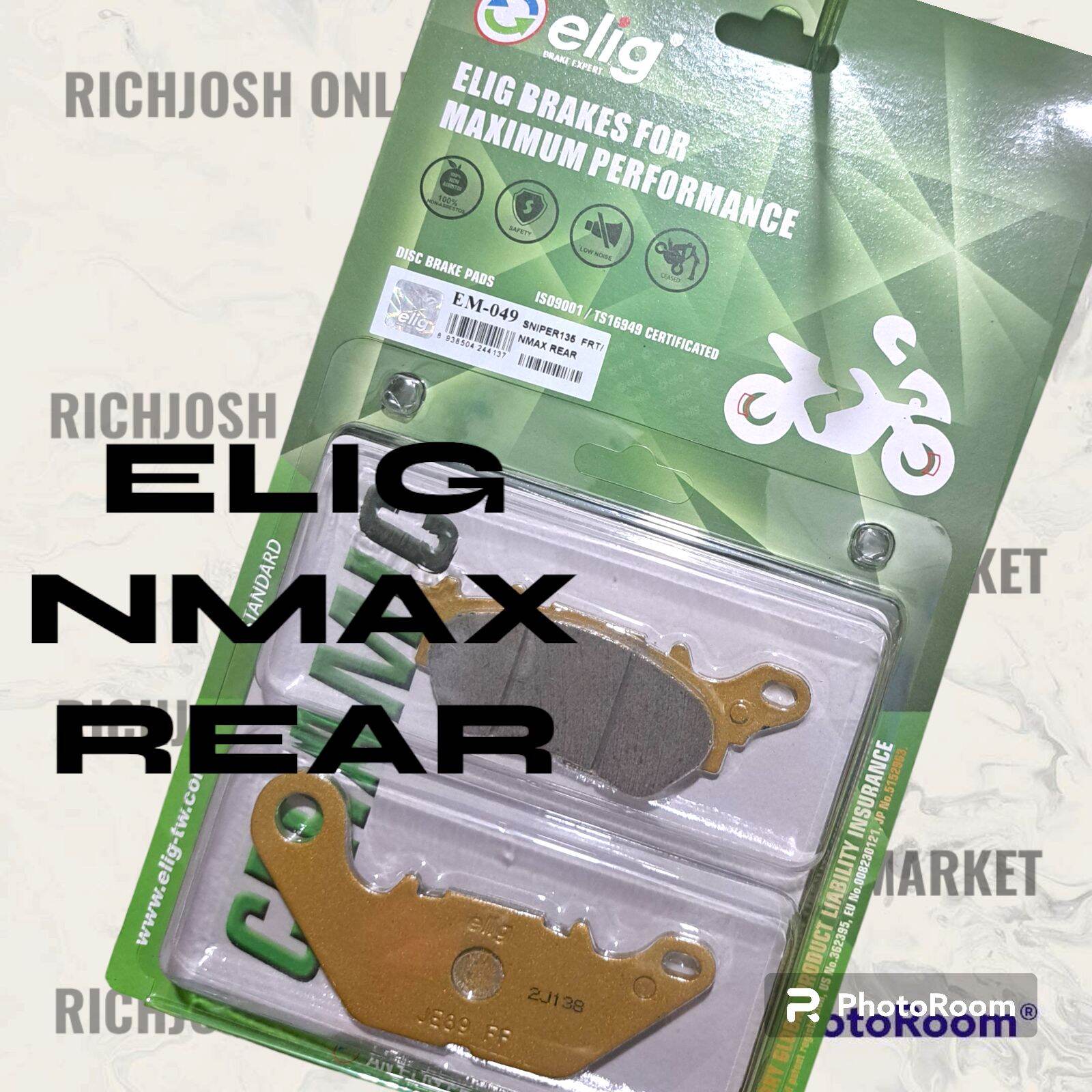 Elig CERAMIC STANDARD Brake Pad NMAX V1/V2 (front & rear) | Lazada PH