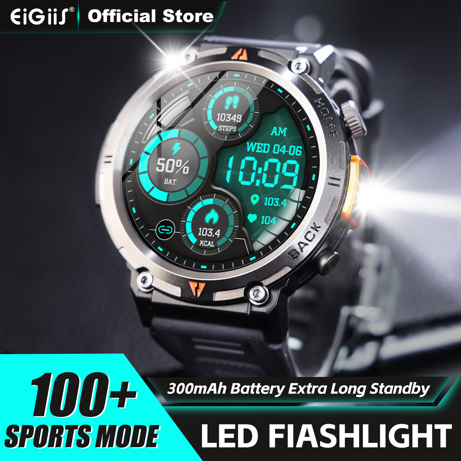 EIGIIS KE3 Smart Watch 3ATM Waterproof Original Design For Men ...