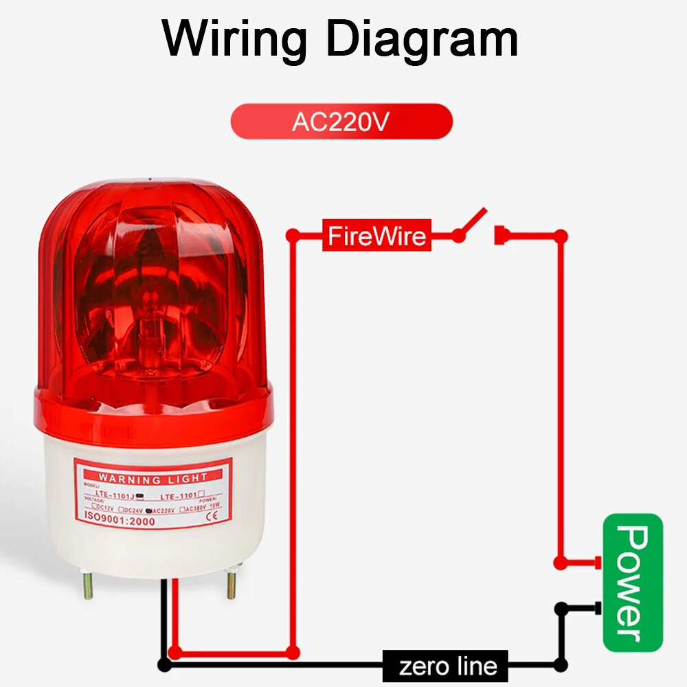 LED Strobe Signal Warning Buzzer Light Warning Lamp Sound Indicator ...