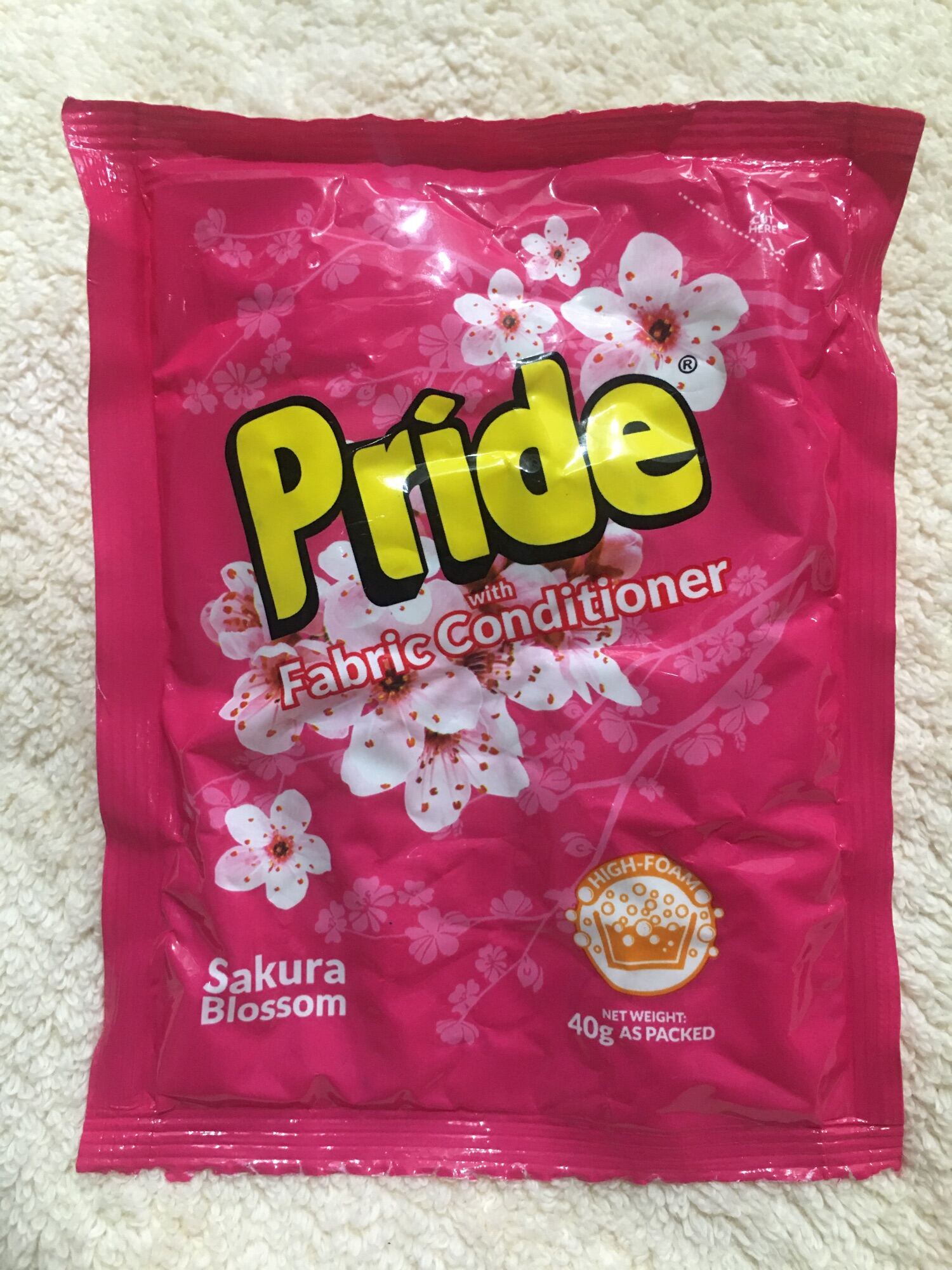 Pride detergent powder with fabric conditioner sakura blossom 40g by 6s ...