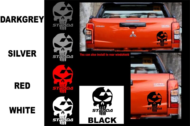 Punisher Sticker Design for Mitsubishi Strada | Lazada PH