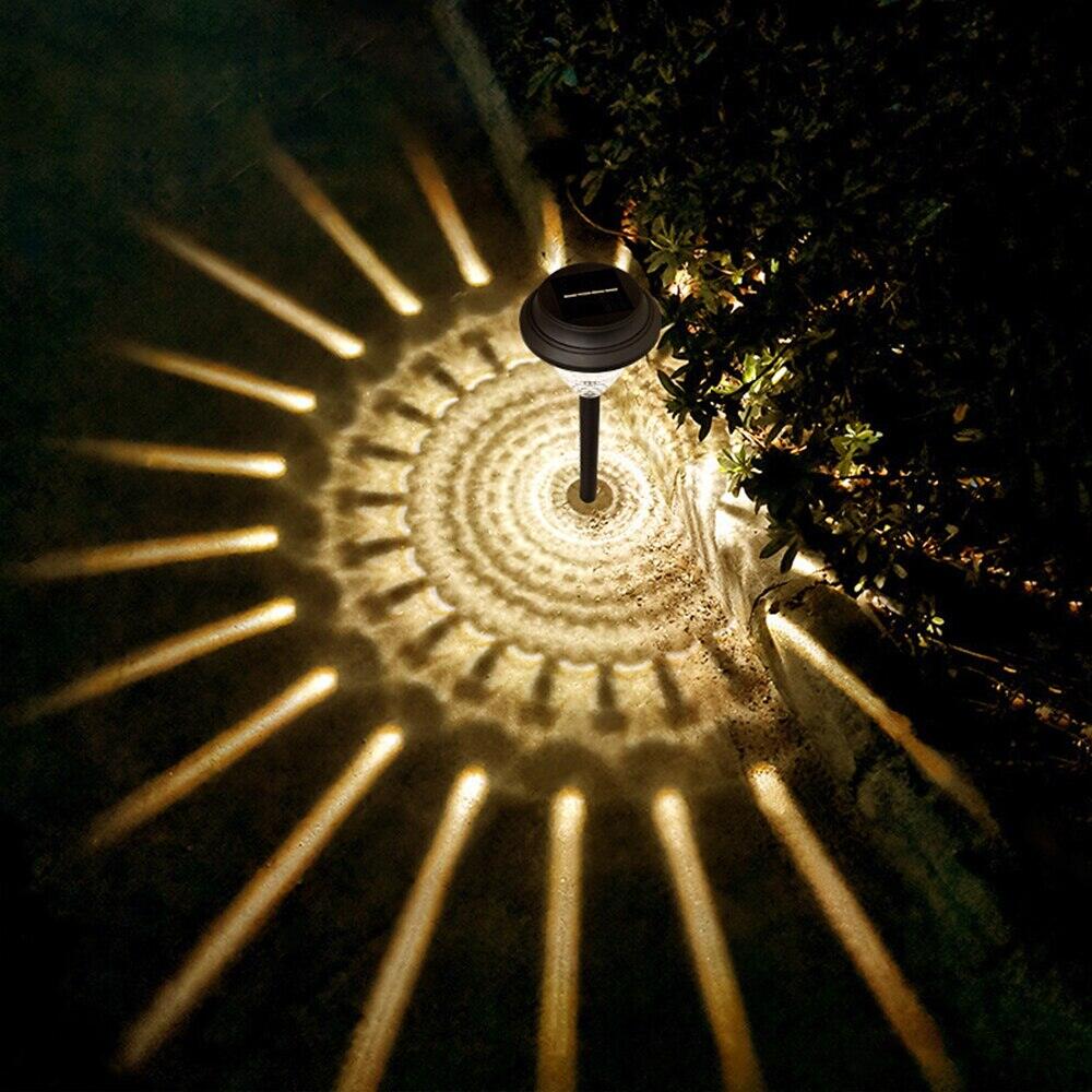 Solar Led Lawn Lamp Outdoor Waterproof RGB Warm Double Light Source ...