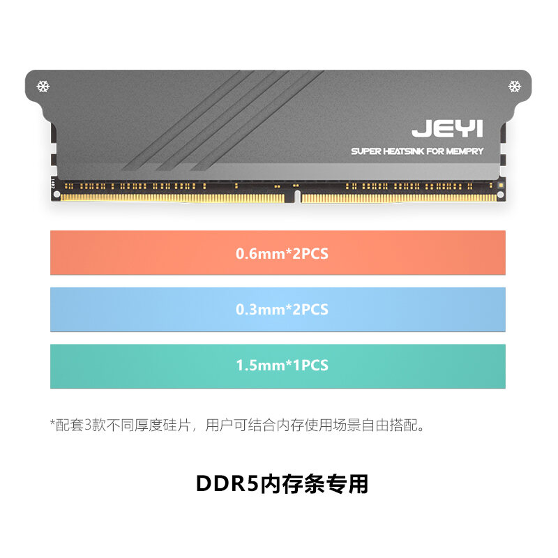 Jeyi Memory Love Desktop Computer Ddr5 Memory Cooling Vest Ddr3 Cooling Fin Ddr4 Memory Radiator