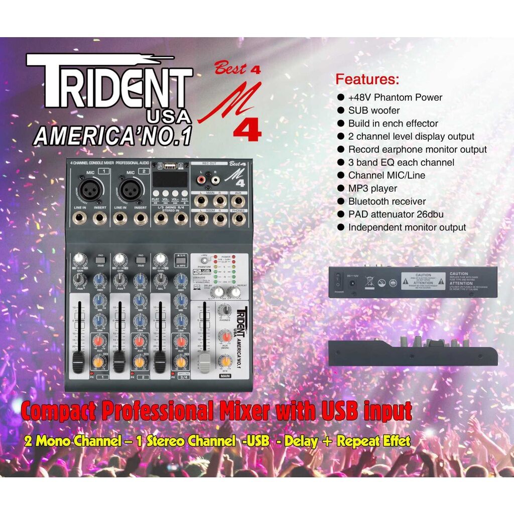 Trident 4 Channel Mixer M4 Original | Lazada PH