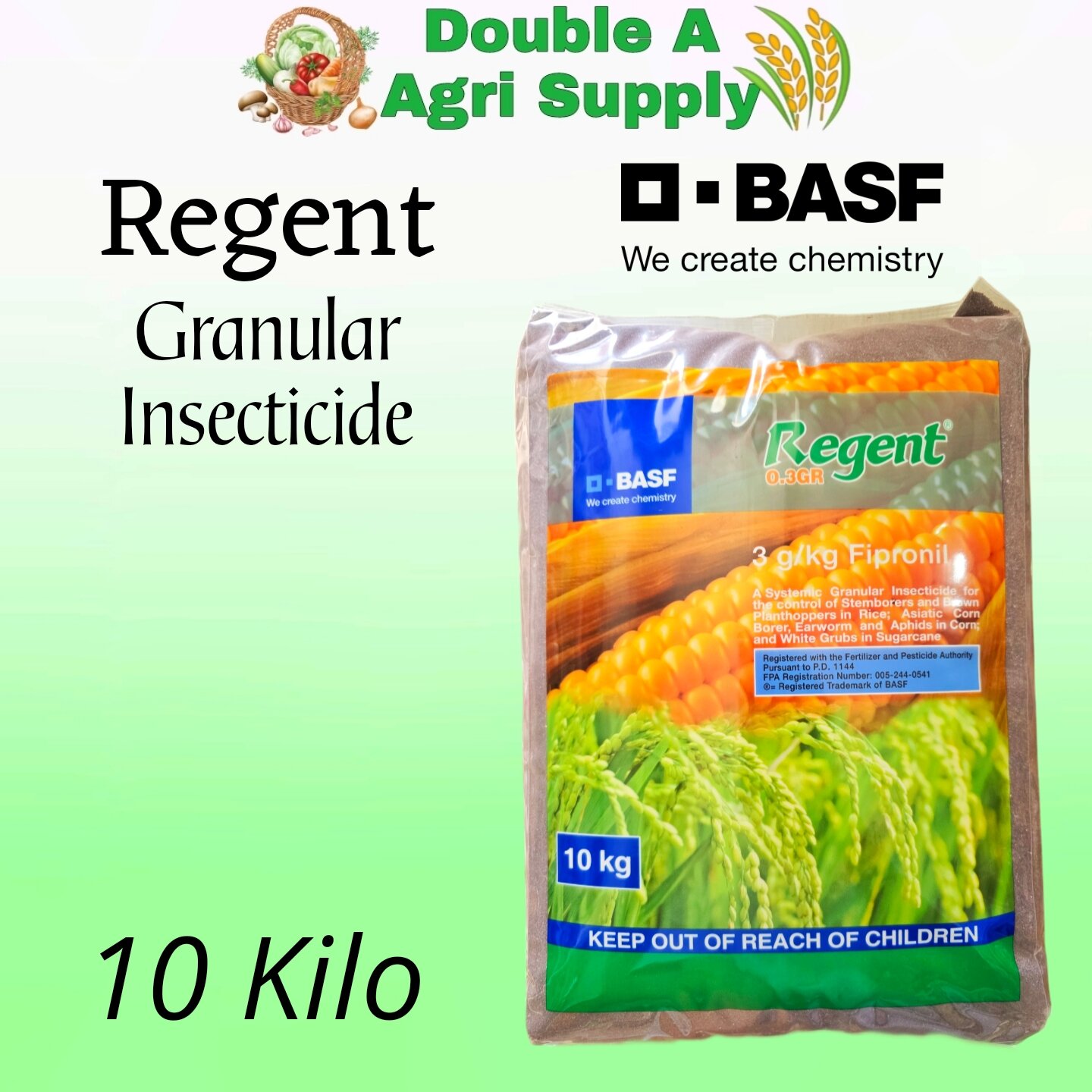 Regent (Fipronil) Granular Insecticide / Pests Control / 10 Kilo - BASF ...
