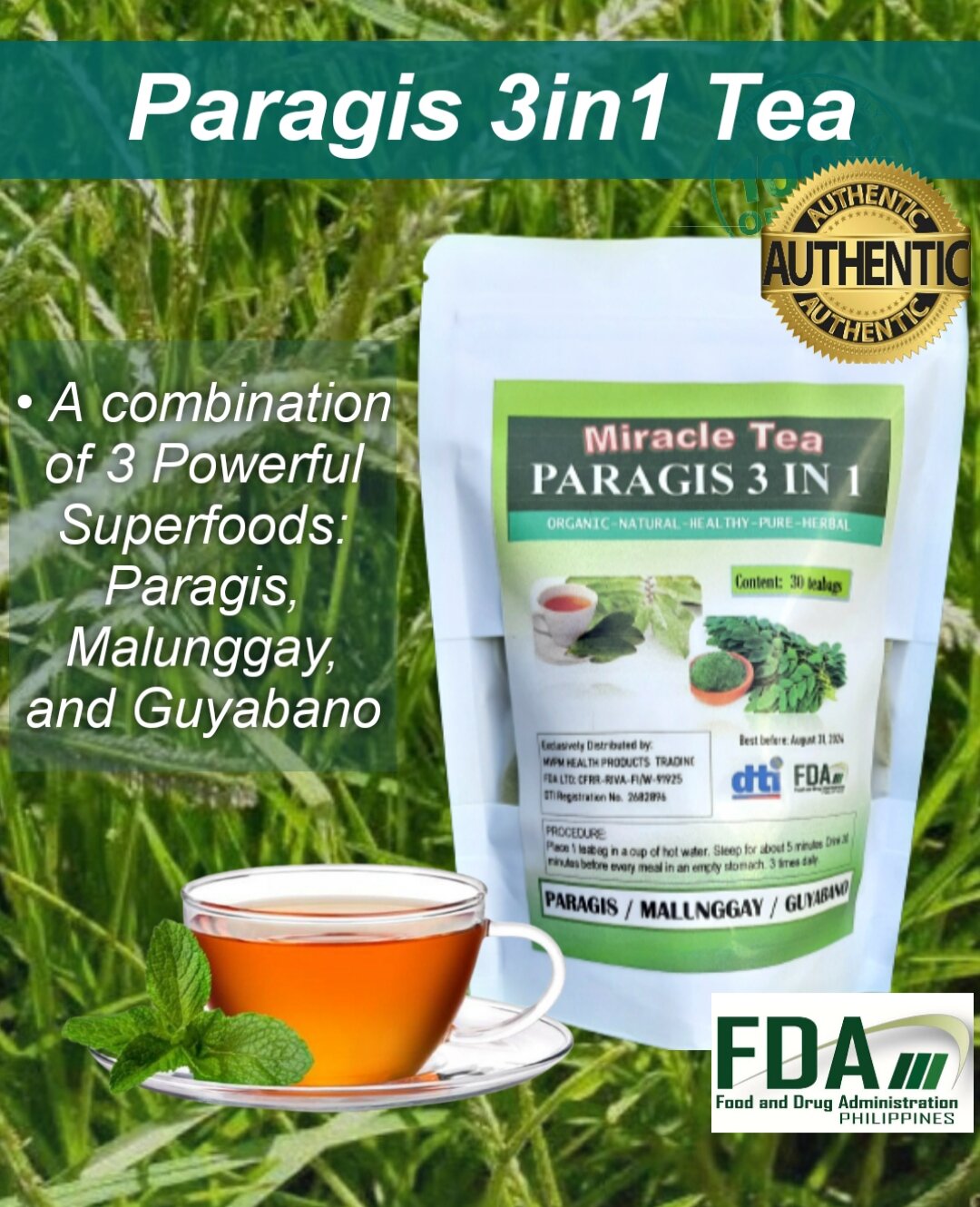 MIRACLE Paragis 3in1 with Guyabano and Malunggay | Lazada PH