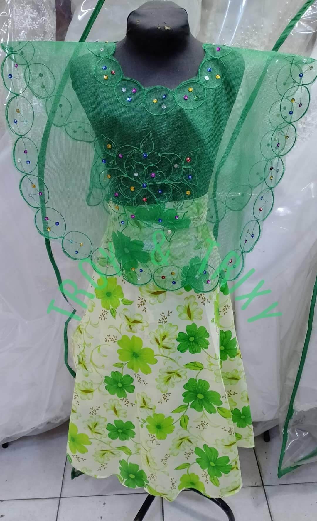 Filipiniana costume ( set palda panwelo scarf) | Lazada PH