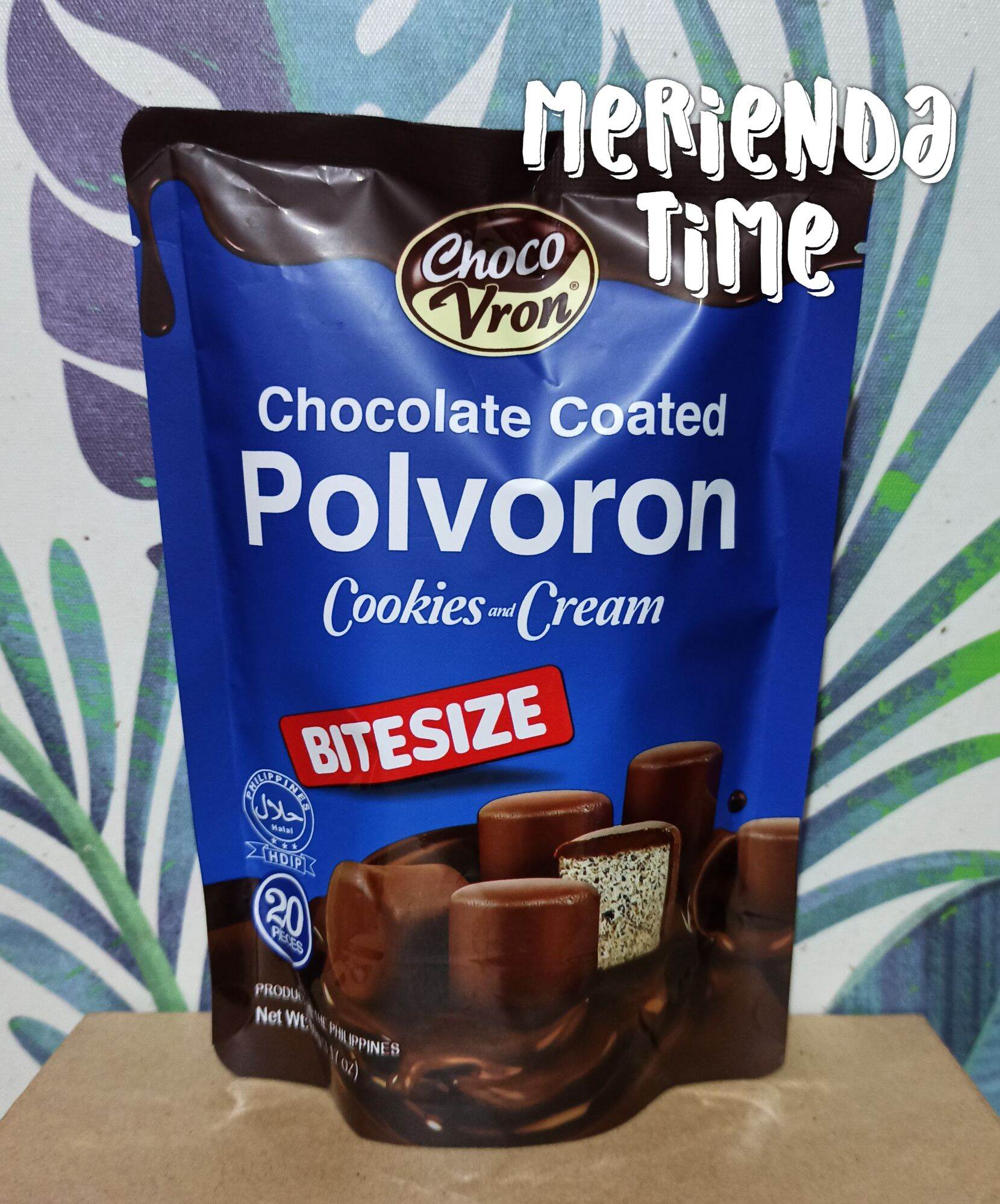 CHOCOVRON Bitesize Cookies and Cream Chocolated-coated Polvoron 80g ...