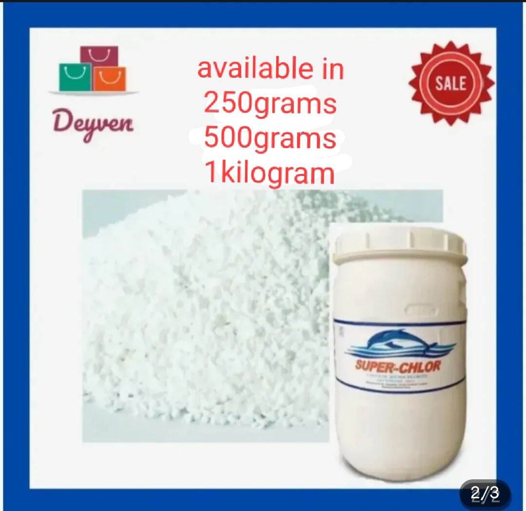Super-Chlor Chlorine Granules 70% 1kg, 500g, 250g exactly in weight ...