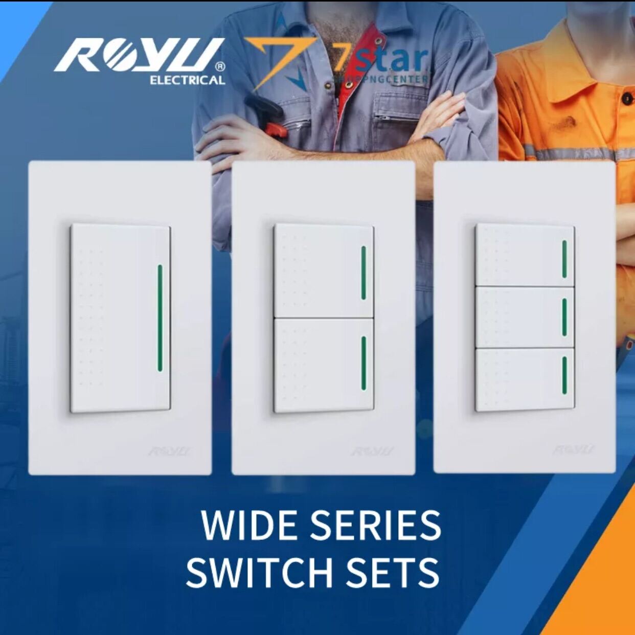 Royu Wide Series Universal Switch. 1 gang, 2 gang, 3 gang. WD 511, WD ...